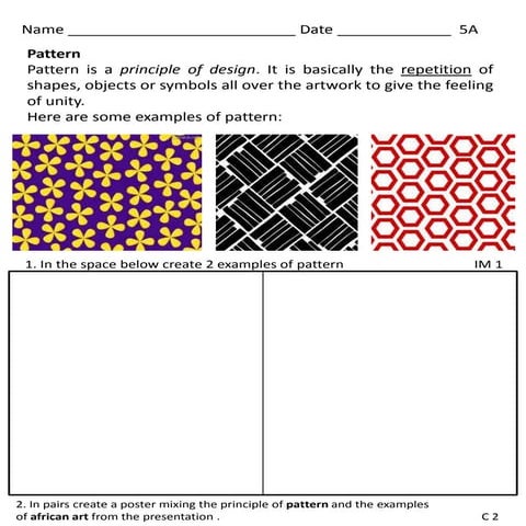 5th pattern 1 bim 2011 | PPTX | Design | Fine Art