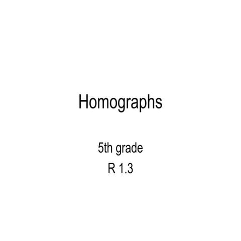 a power point presentation about homographs | PPT