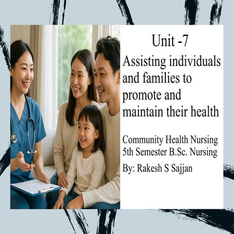 Assisting Individuals and Families to Promote and Maintain Health ...