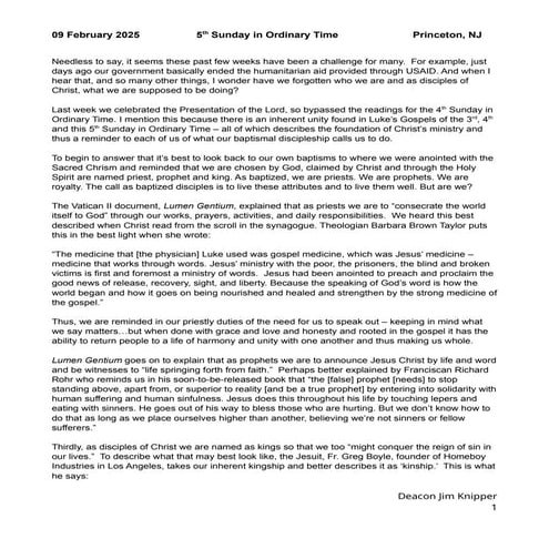 Homily: 5th Sunday in Orindary Time.docx
