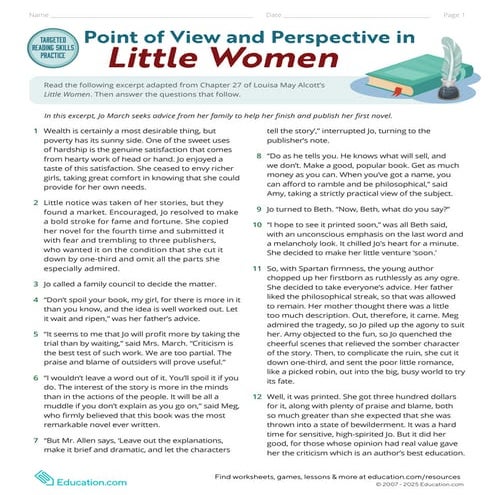 5th targeted-reading-skills-practice-point-of-view-and-perspective-in ...