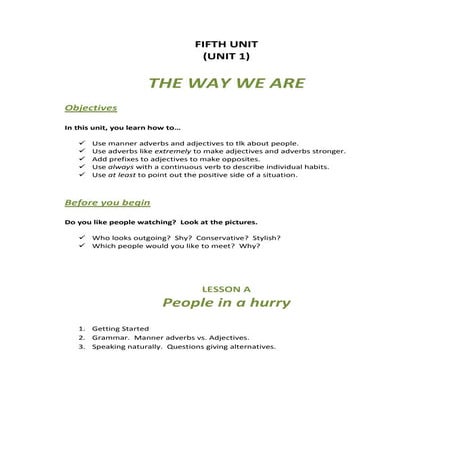 level 5th - 5th unit | DOCX