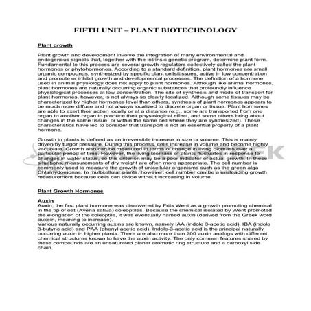 5th Unit Plant Biotechnology 3rd Year.pdf | Gardening | Home & Garden
