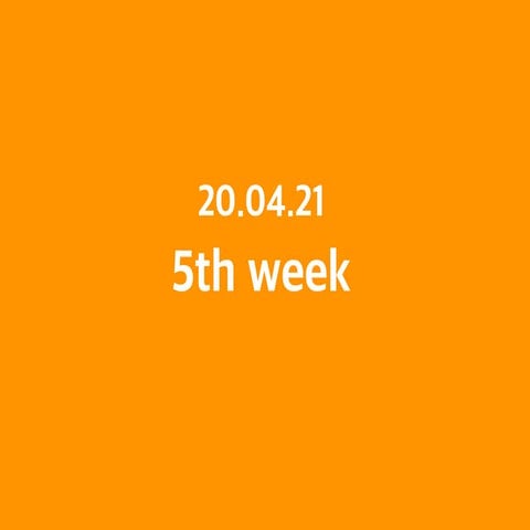 5th week | PPT