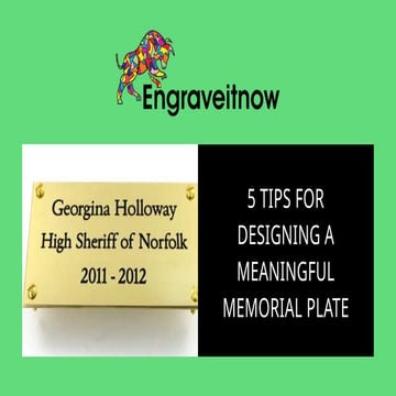 5 Tips for Designing a Meaningful Memorial Plate | PPT