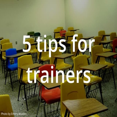 5 tips for trainers | PDF
