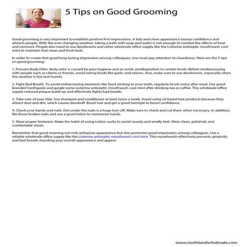 5 tips on good grooming | PDF