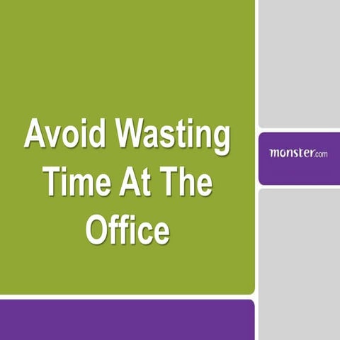 5 tips to avoid time wasting at work