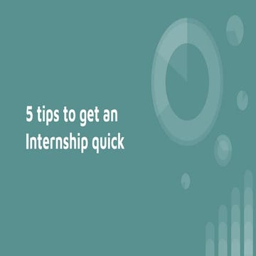 5 tips to get an internship | PPT