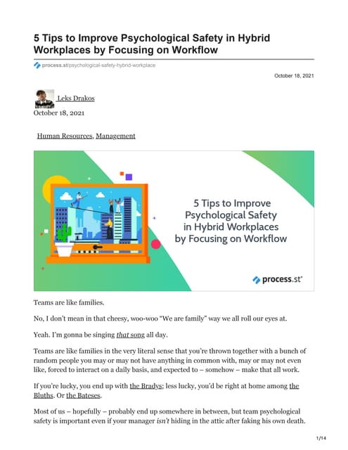 Psychological Safety Within Your Team | PPTX | Mental Health | Diseases ...