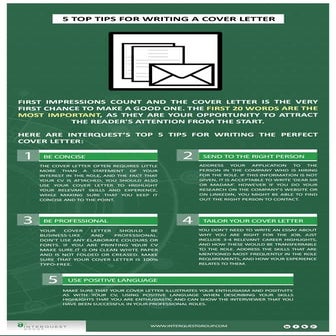 CV Writing: 5 Top Tips for Writing a Cover Letter | PDF