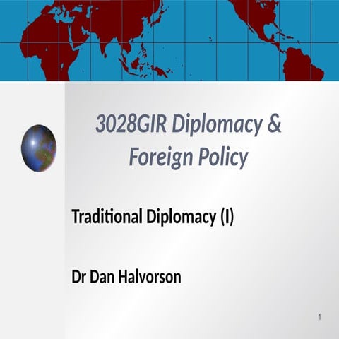 Traditional Diplomacy in Australian context | PPTX