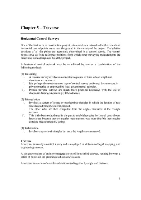 Lecture 11 traverse computations | PPTX | Geology | Science