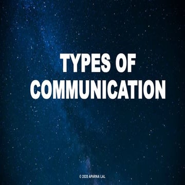 Types of communication | PPTX