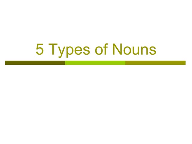 Presentation on Nouns, it's functions and types of Noun. | PPTX