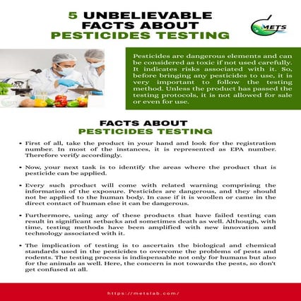5 UNBELIEVABLE FACTS ABOUT PESTICIDES TESTING | PDF