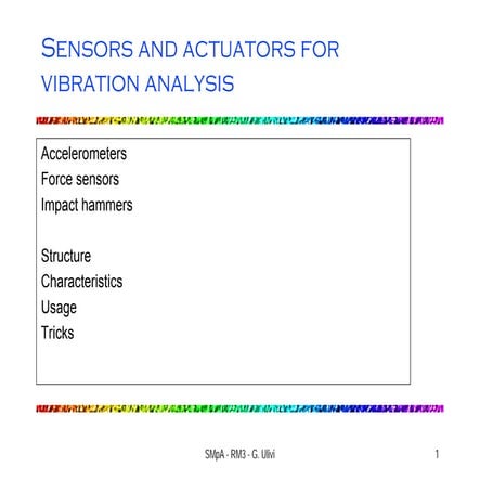 Sensors and actuators for vibration analysis | PDF