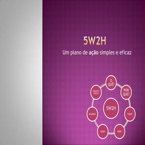 5 w2h apresentação | PPTX