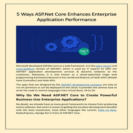 5 Ways Aspnet Core Enhances Enterprise Application Performancepdf 
