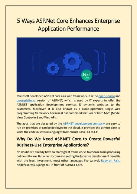5 Ways Aspnet Core Enhances Enterprise Application Performancepdf