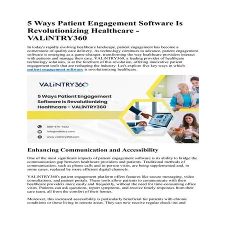 5 Ways Patient Engagement Software Is Revolutionizing Healthcare ...