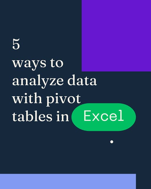 5 Ways To Analyze Data With Pivot Tables pdf 5-ways-to-analyze-data-with-pivot-tables-pdf