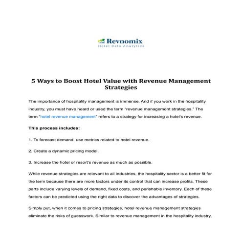5 Ways to Boost Hotel Value with Revenue Management Strategies.docx.pdf ...