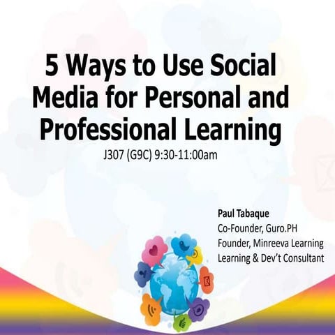 5 ways to use social media for personal and professional learning | PPT