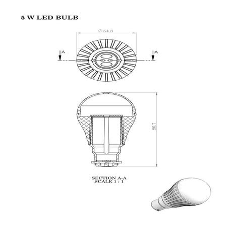 5 w bulb dimension | PDF