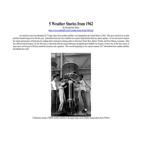 5 Weather Stories from 1962 | PDF