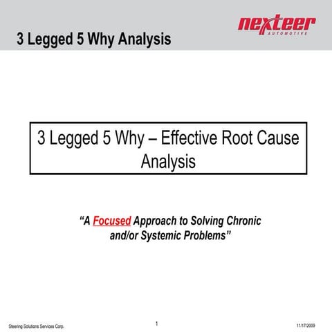 Comprehensive Guide to 3-Legged 5 Why Root Cause Analysis for Quality ...
