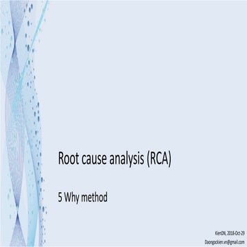 5 Why Tutorial Root Cause Analysis Rca Pdf