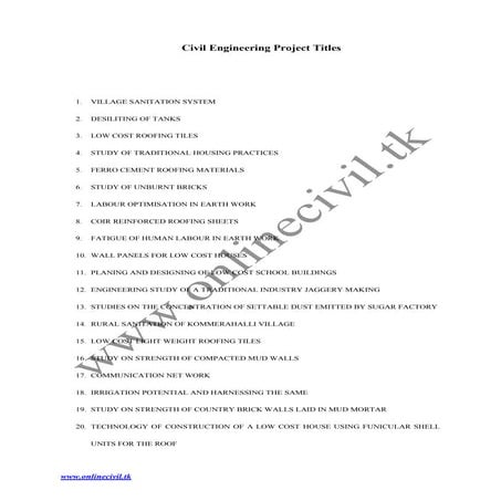 Civil project and seminor title | PDF