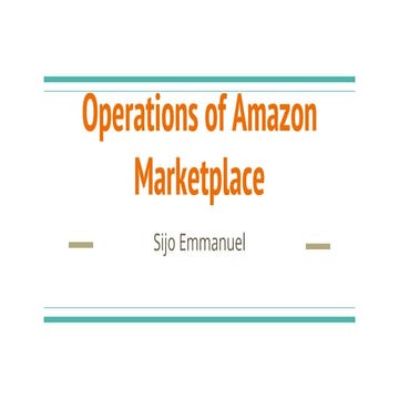 Operations of Amazon marketplace | PPT
