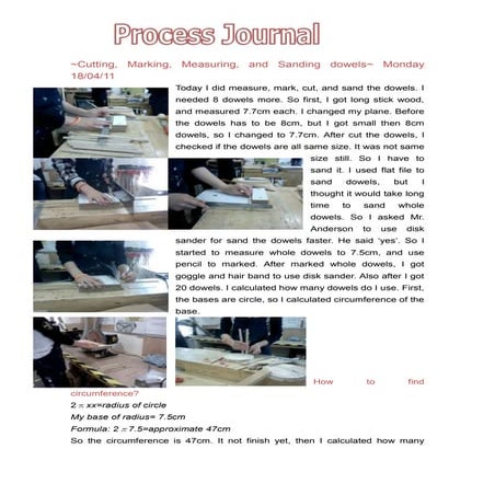 Process Journal 6 | PDF