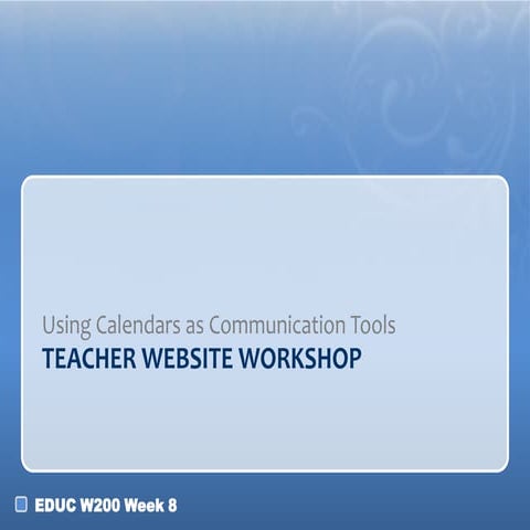6. teacher website workshop | PPT