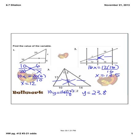 Dilation transformation for Class 8 geometry pptx | PPTX
