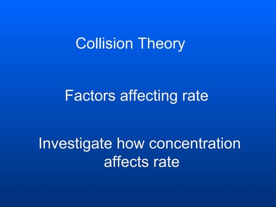 Factors affecting reaction rates | PPTX