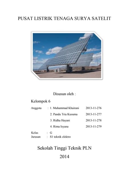 Solar cell tugas 1 | PPT