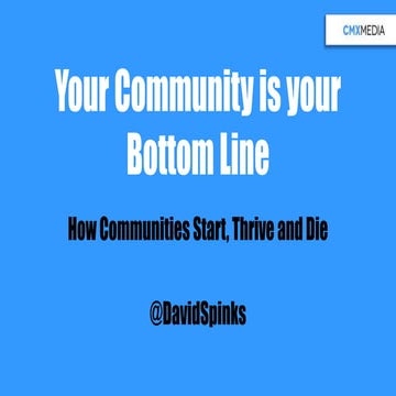 Your Community is Your Bottom Line, David Spinks - Social Fresh EAST ...