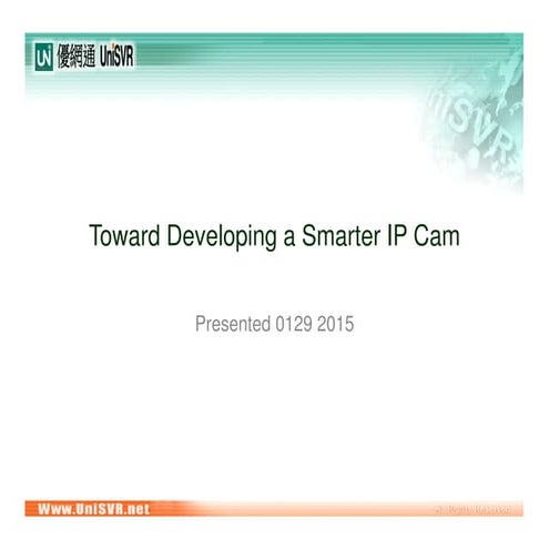 從傳統型IP cam走向智慧型IP cam | PDF