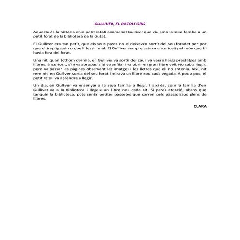 Gulliver, el ratolí gris | ODT