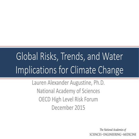 Global Risks, Trends and Water Implications for Climate Change | PPTX ...