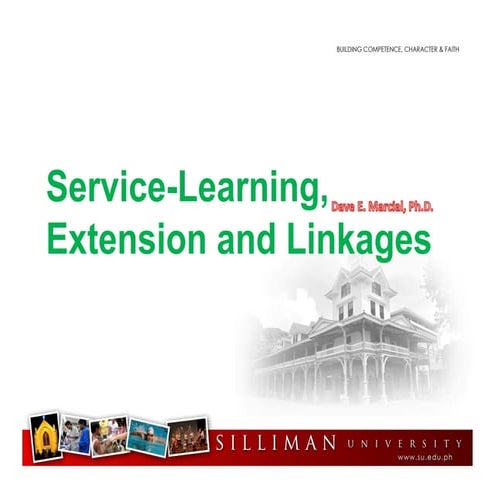 Service Learning, Extension and Linkages | PDF