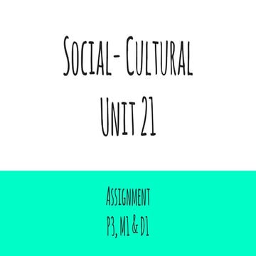 Social Cultural factors | PPTX