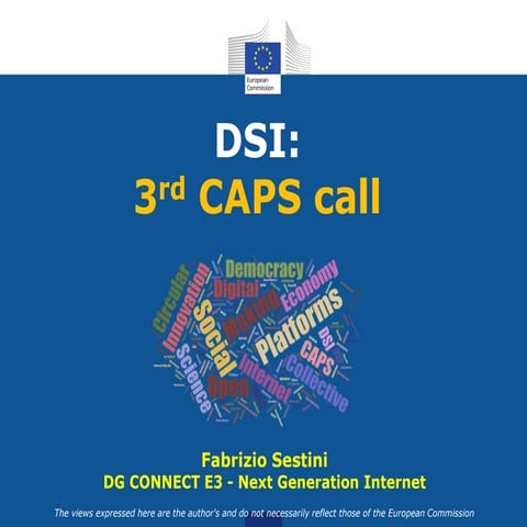 BCN DIGITAL / DSI: 3rd CAPS call | PPT