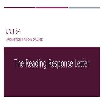 6.4 reading response letter | PPT