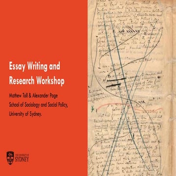 Essay writing & Research Workshop | PPT