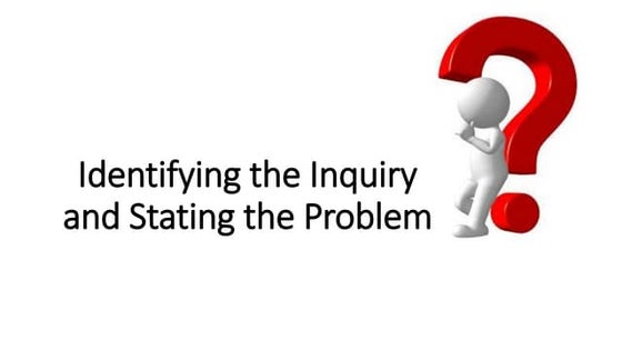 Research title & knowing the problem | PPT