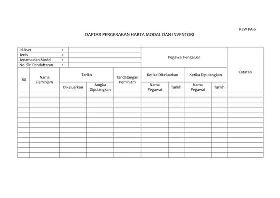 kew.pa 12 (sijil tahunan pemeriksaan harta modal dan inve | PDF